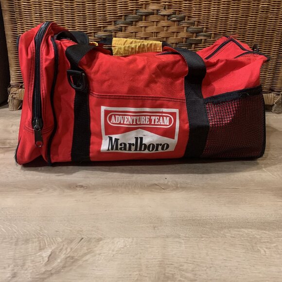Marlboro | Bags | Vintage Marlboro Adventure Team Gear Red Duffle Bag ...